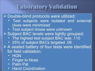 Standardized field sobriety tests | PPT