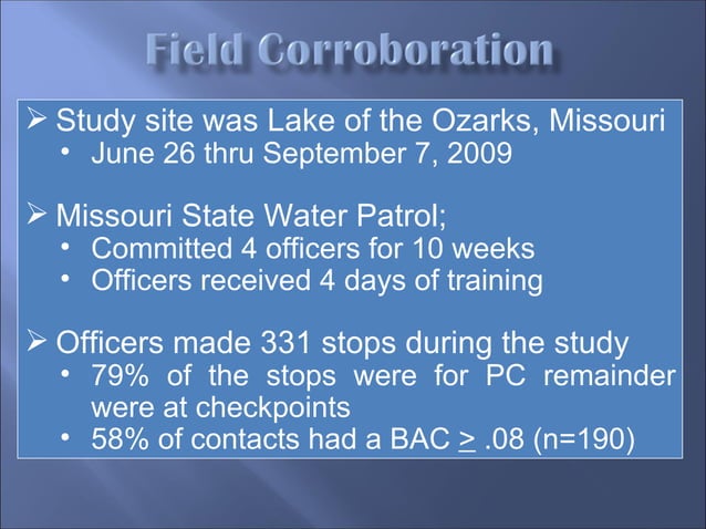 Standardized field sobriety tests | PPT