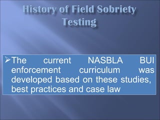 Standardized field sobriety tests | PPT