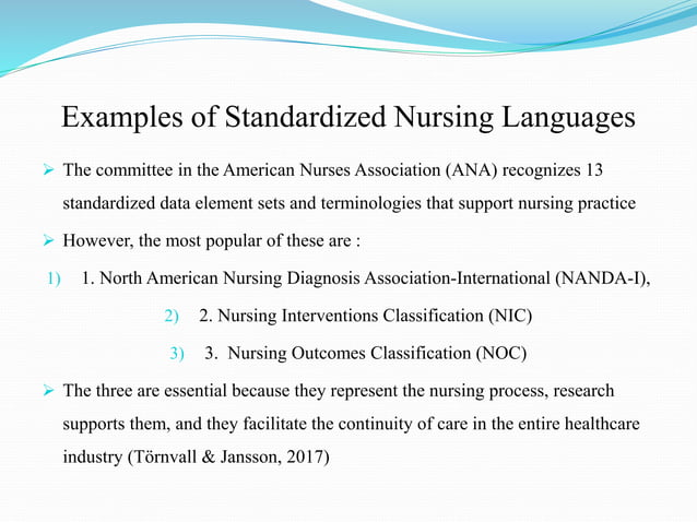 Standardized nursing language powerpoint