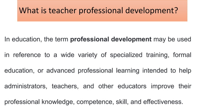 Standardized teacher professional development | PPT