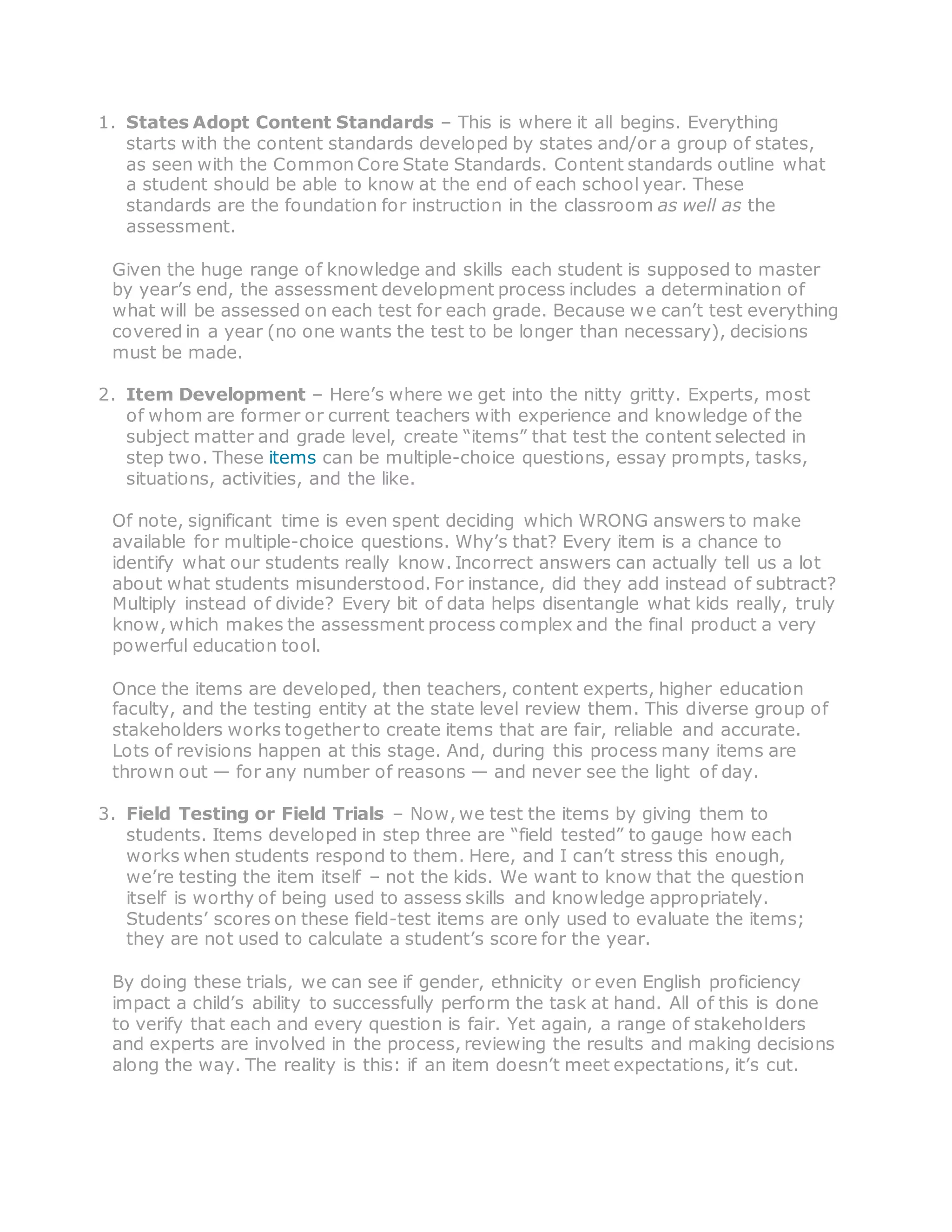 Standardized testing | DOCX | Standardized Testing | Educational Assessment