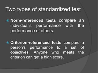 Standardized Testing | PPTX