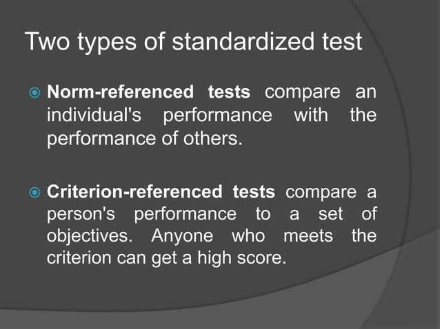 Standardized Testing | PPTX