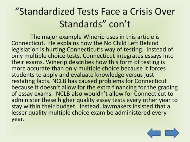 Standardized testing and education | PPTX