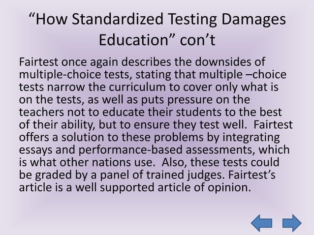 Standardized testing and education | PPTX
