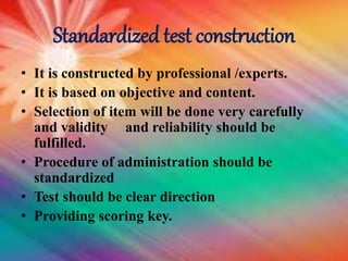 STANDARDIZED TEST and its important in Nursing | PPT