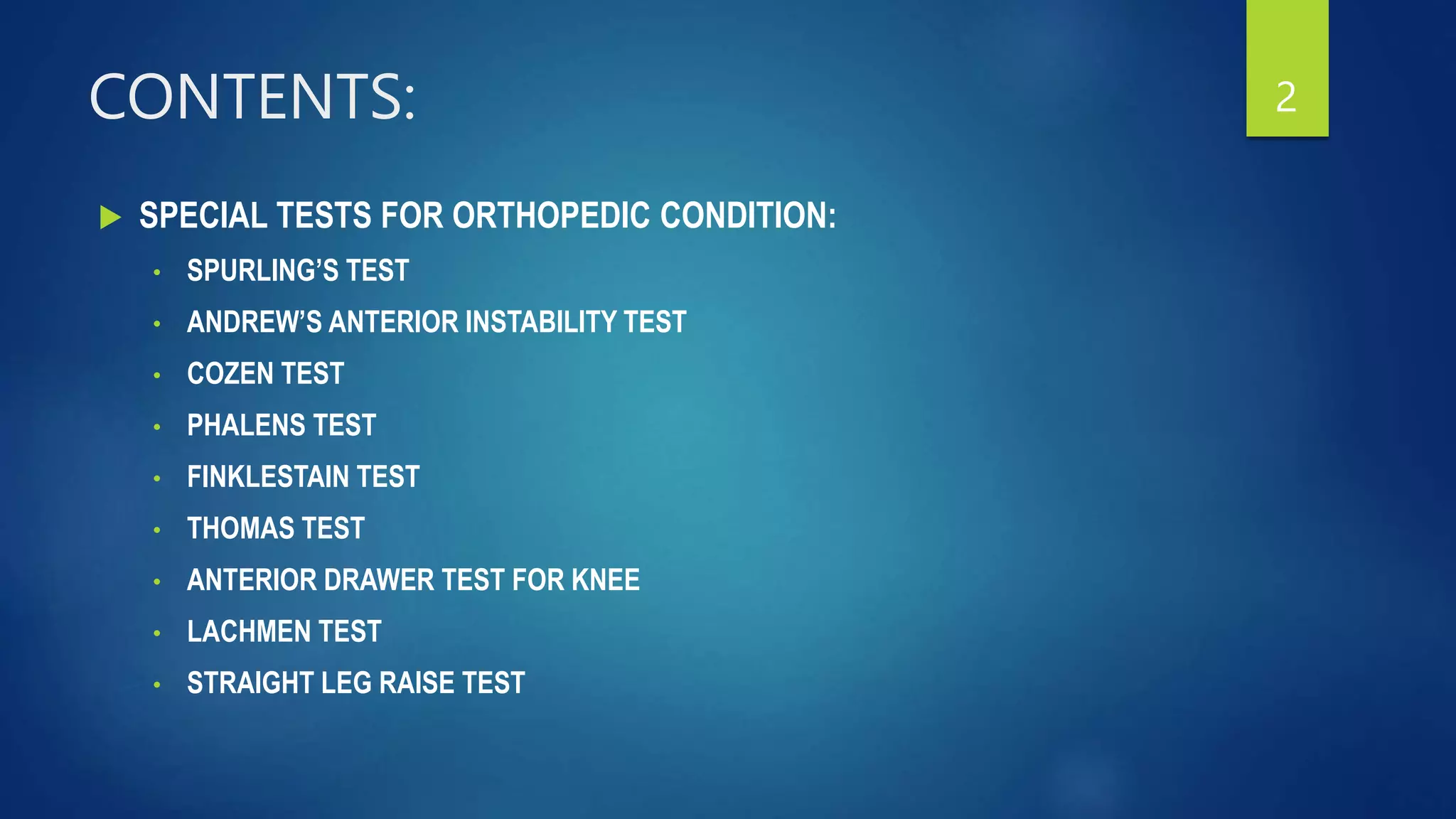 Orthopaedic special tests.pptx