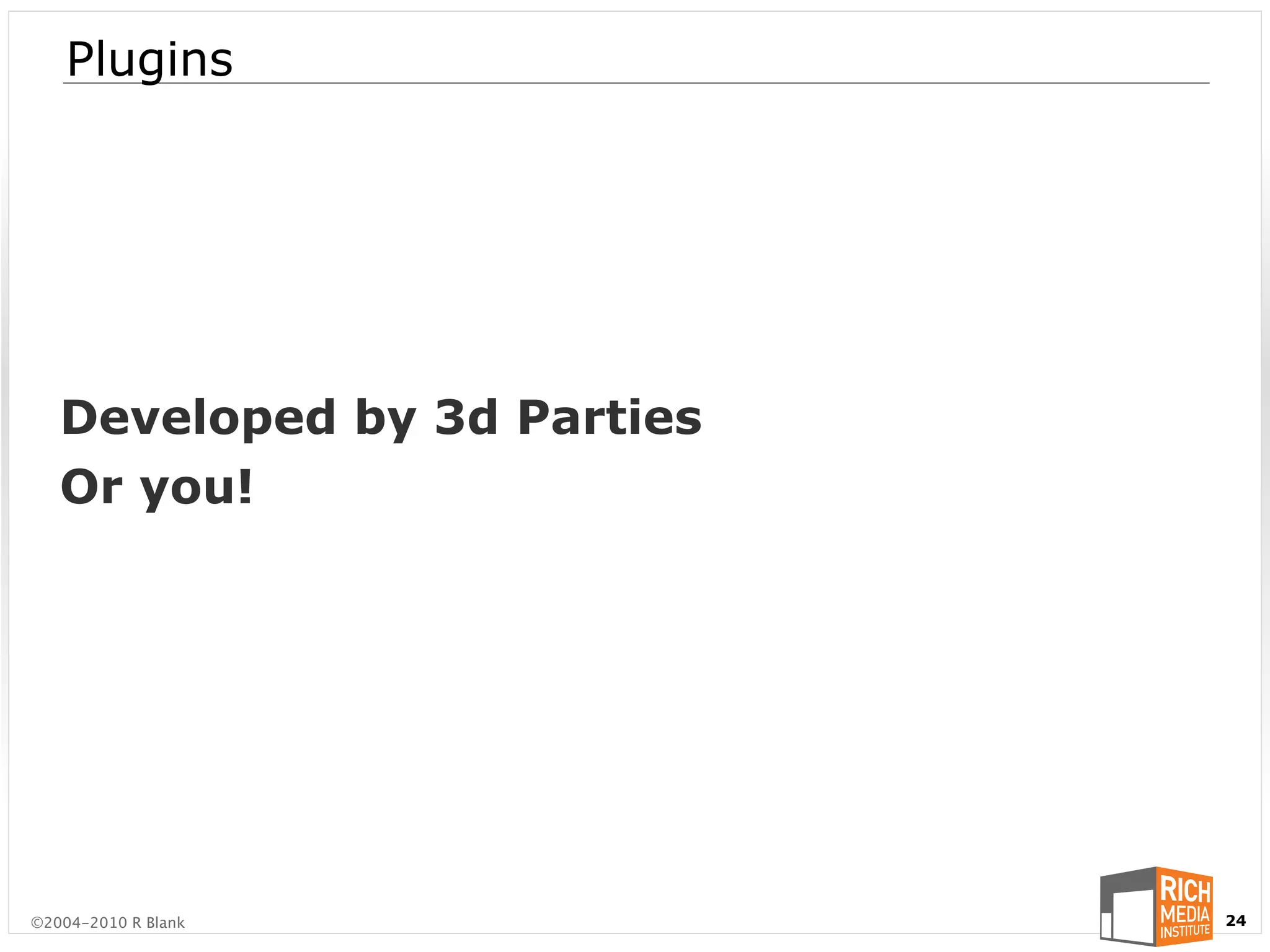 Standardize Your Flash with Adobe OSMF (0.9) | PPT
