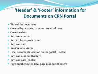 Standardizing Naming Conventions and Document Templates for Virtual ...