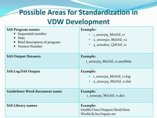 Standardizing Naming Conventions and Document Templates for Virtual ...