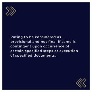 Standardizing and Strengthening Policies on Provisional Rating by ...