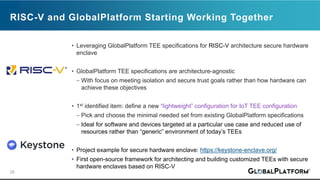 Standardizing the tee with global platform and RISC-V | PDF
