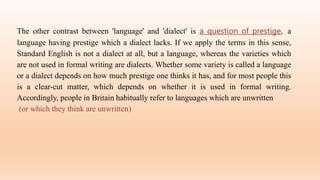 Standard language. | PPTX