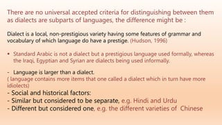 Standard language. | PPTX