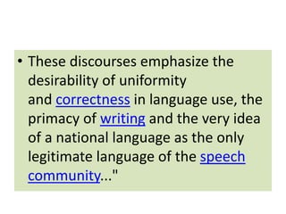 Standard language, and standardization | PPTX