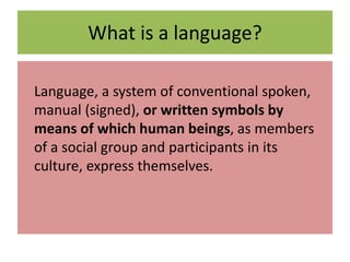 Standard language, and standardization | PPTX