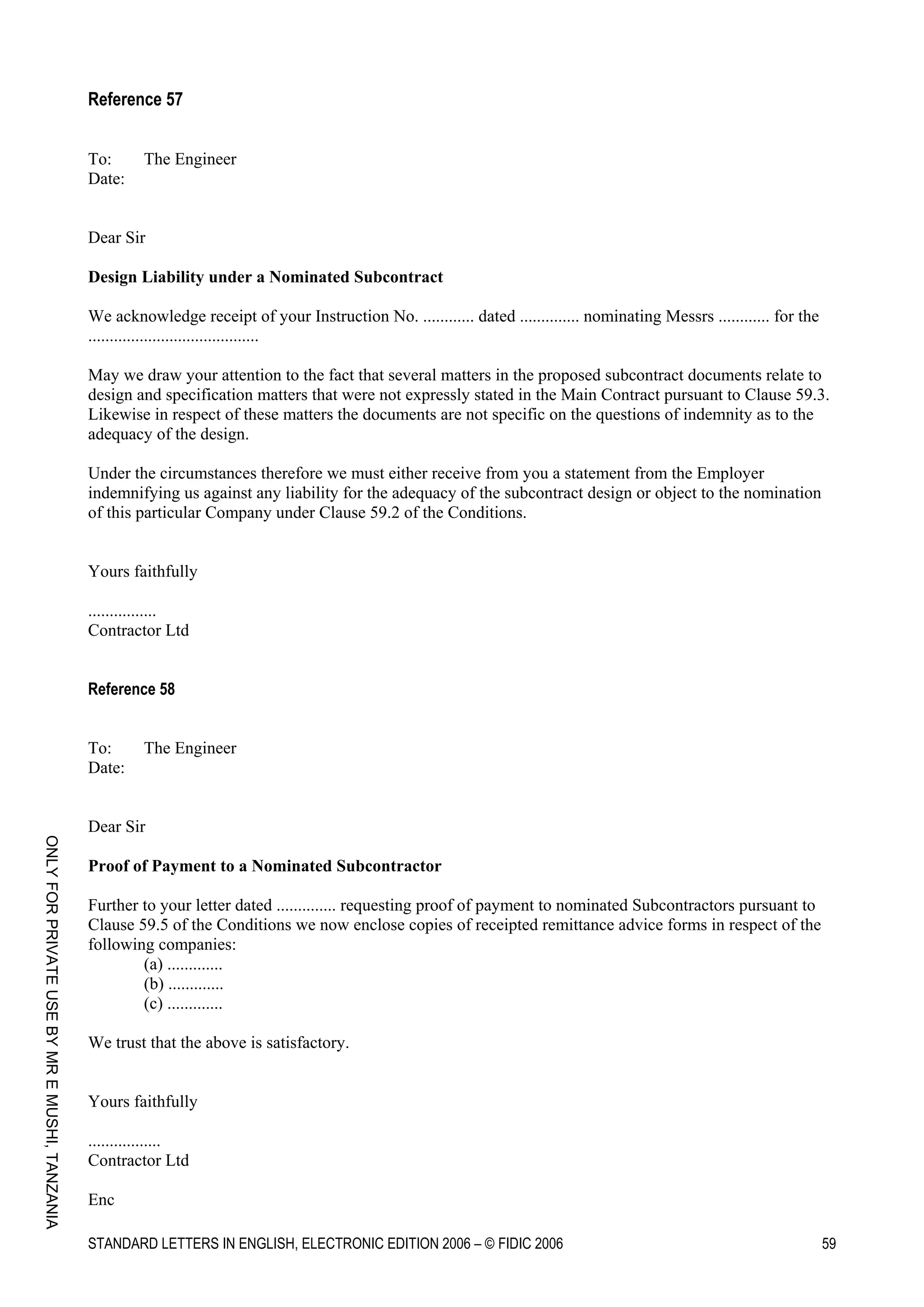 Standard letters by FIDIC Guidelines.pdf