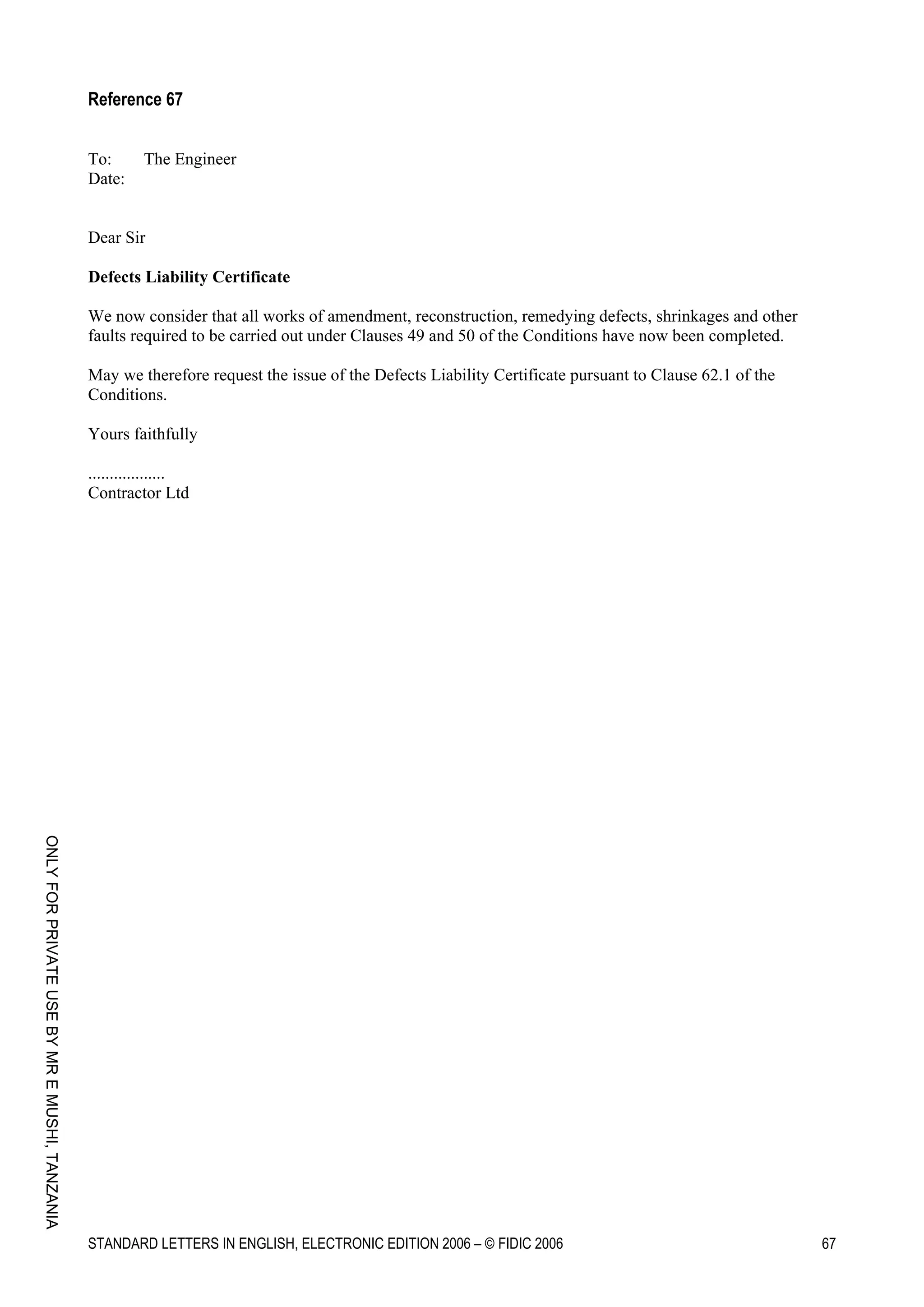 Standard letters by FIDIC Guidelines.pdf