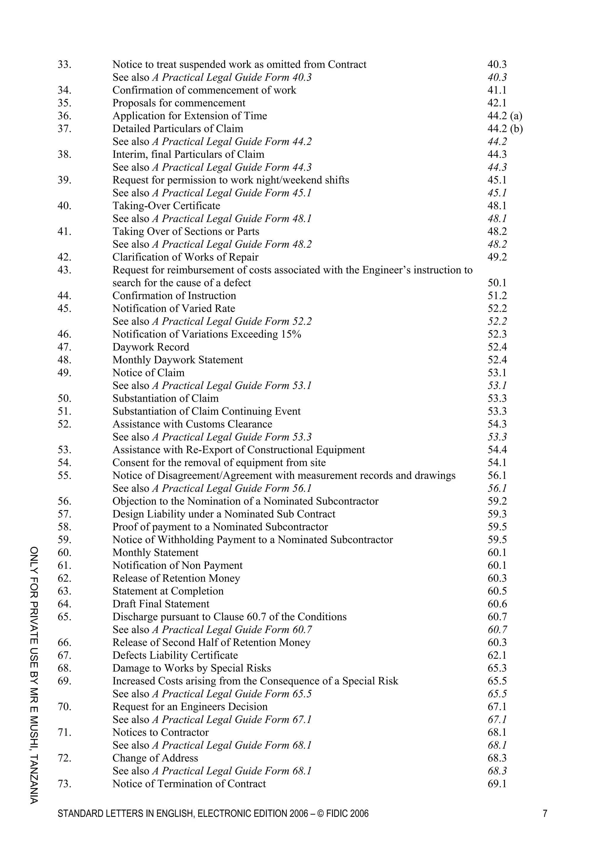 Standard letters by FIDIC Guidelines.pdf