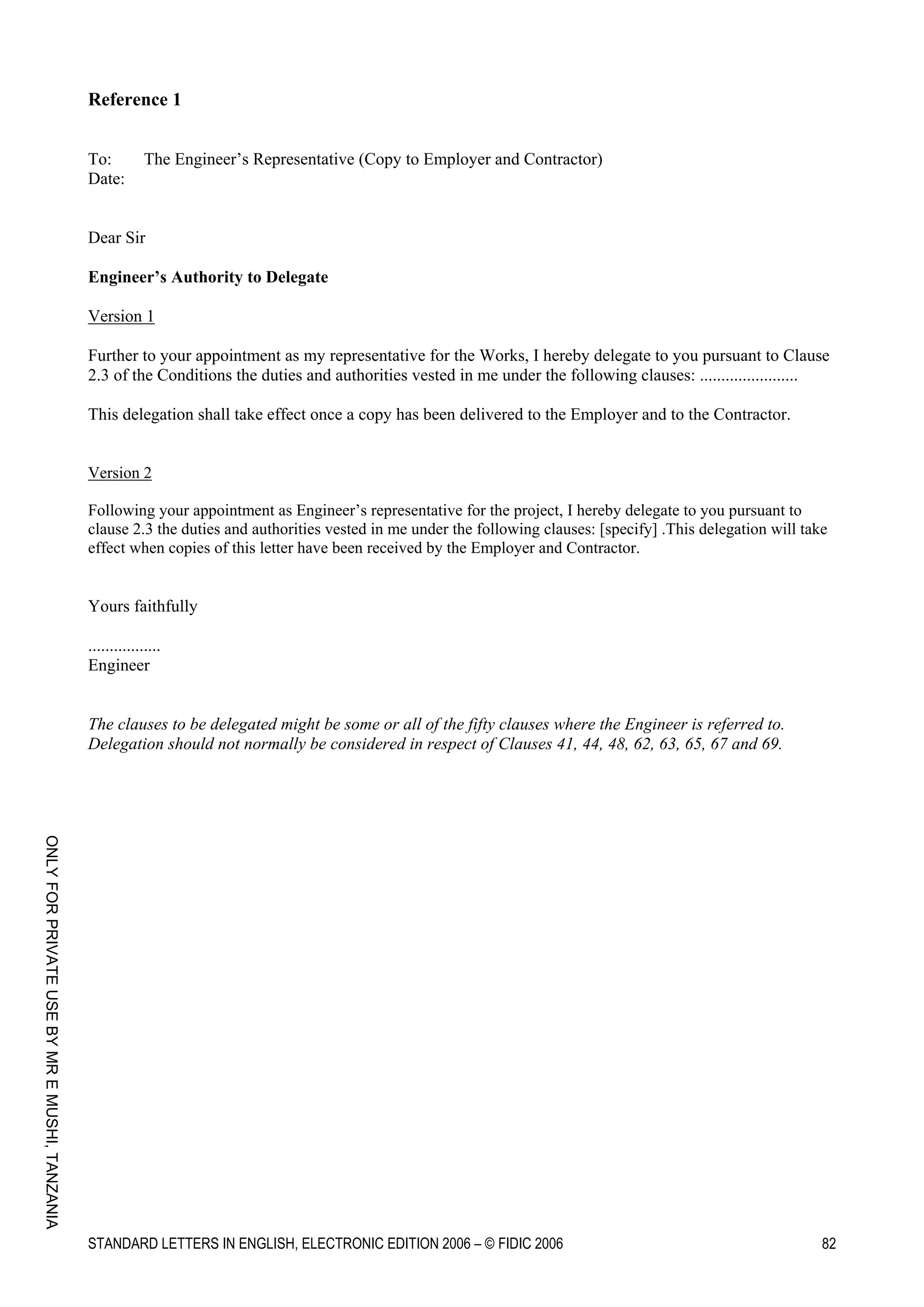 Standard letters by FIDIC Guidelines.pdf