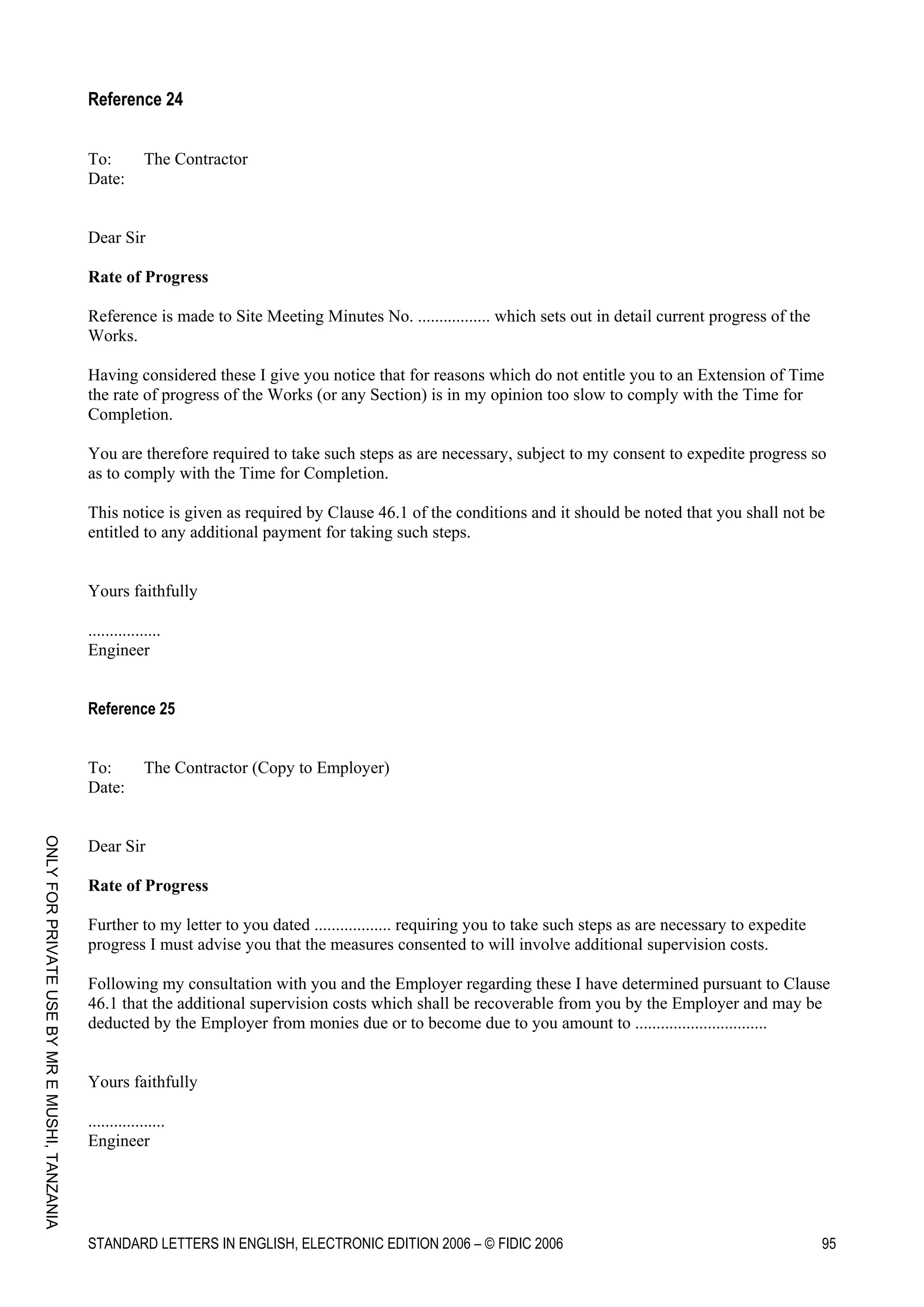 Standard letters by FIDIC Guidelines.pdf