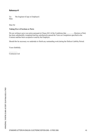 Standard letters by FIDIC Guidelines.pdf