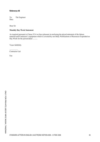 Standard letters by FIDIC Guidelines.pdf