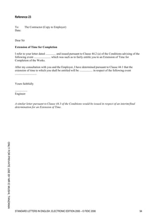 Standard letters by FIDIC Guidelines.pdf