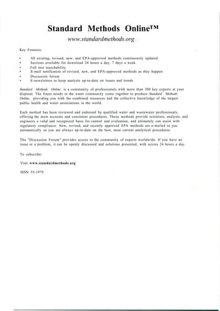 (Standard Methods for the Examination of Water and Wastewater) Rodger B ...