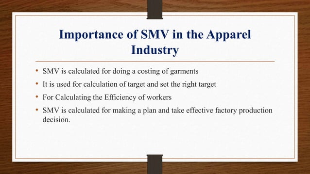 Standard minute value( SMV) in garments, calculation and importance ...