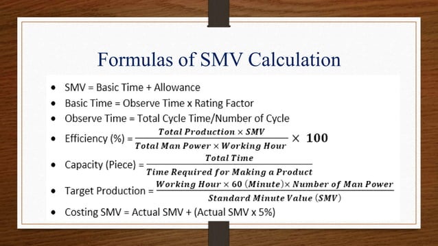 Standard minute value( SMV) in garments, calculation and importance ...