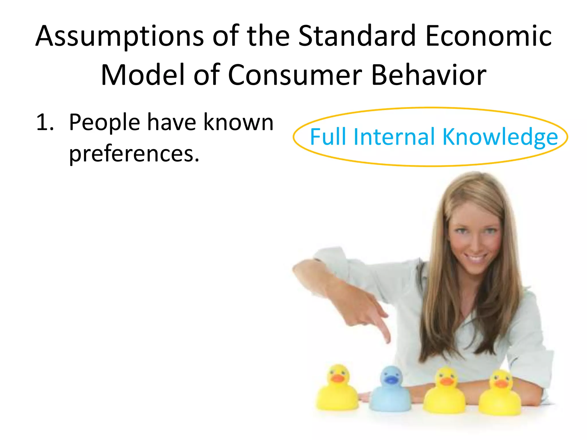 The standard (neo-classical) model of consumer behavior | PPTX