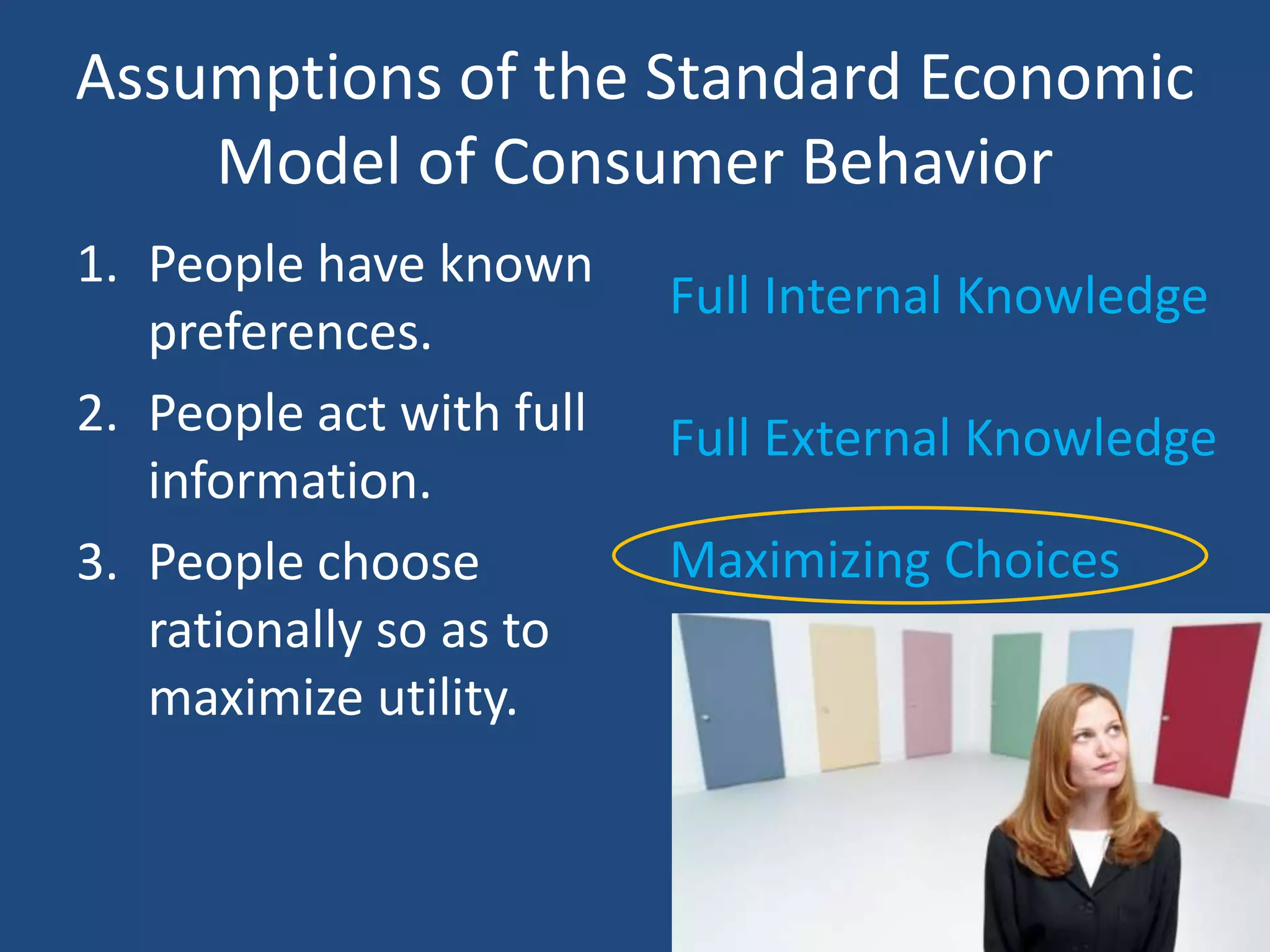 The standard (neo-classical) model of consumer behavior | PPTX