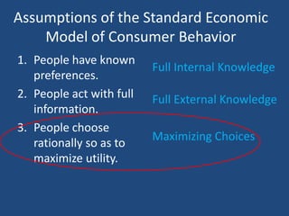 The standard (neo-classical) model of consumer behavior | PPT