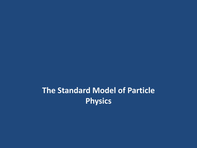 Standard Model .ppt