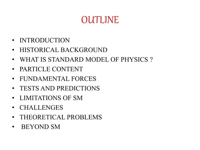 Standard model of particle physics | PPTX | Physics | Science