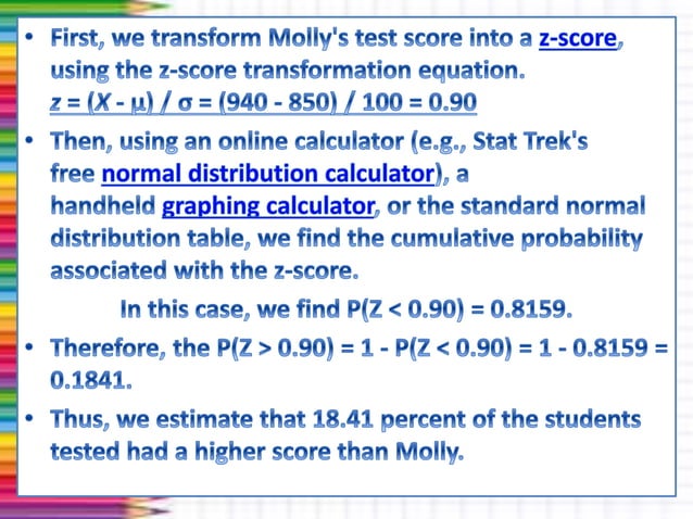 Standard Normal Distribution (Education) | PPT