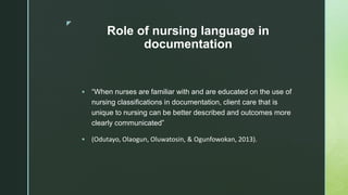 Yvette Gonzalez -Standard nursing language | PPT