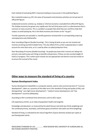 Standard of living | DOCX