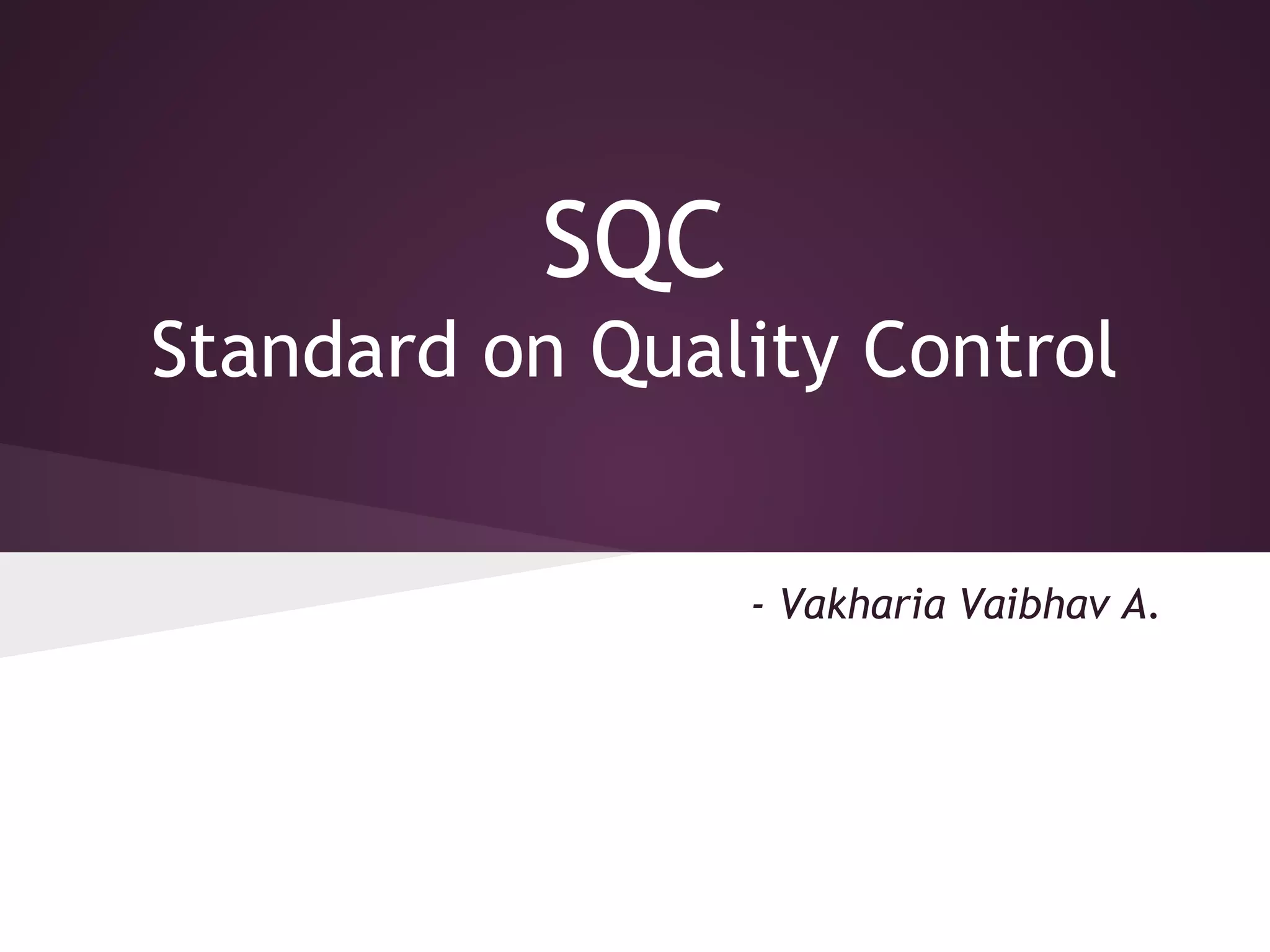 Standard on quality control (sqc) peer review | PPT