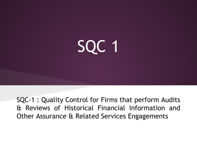 Standard on quality control (sqc) peer review | PPT