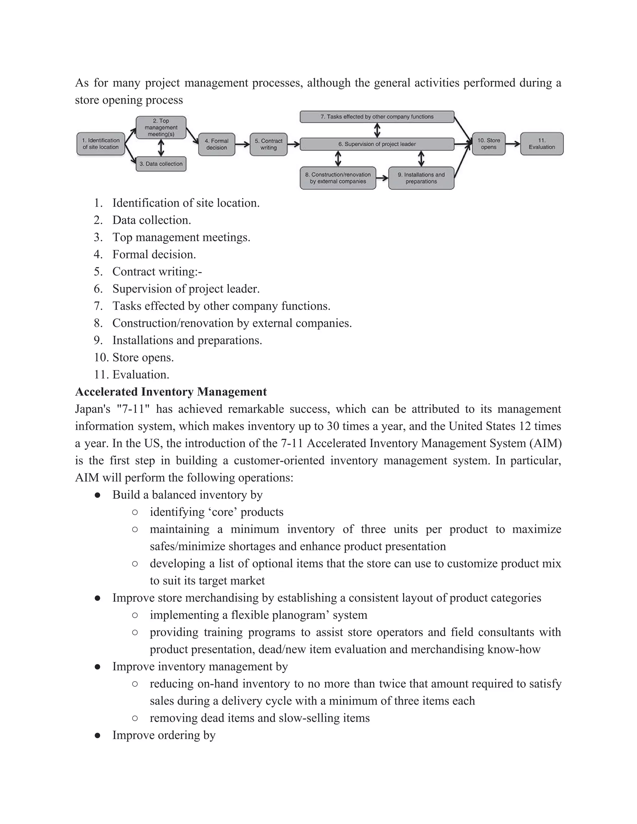 Standard opening procedure for retail stores | PDF