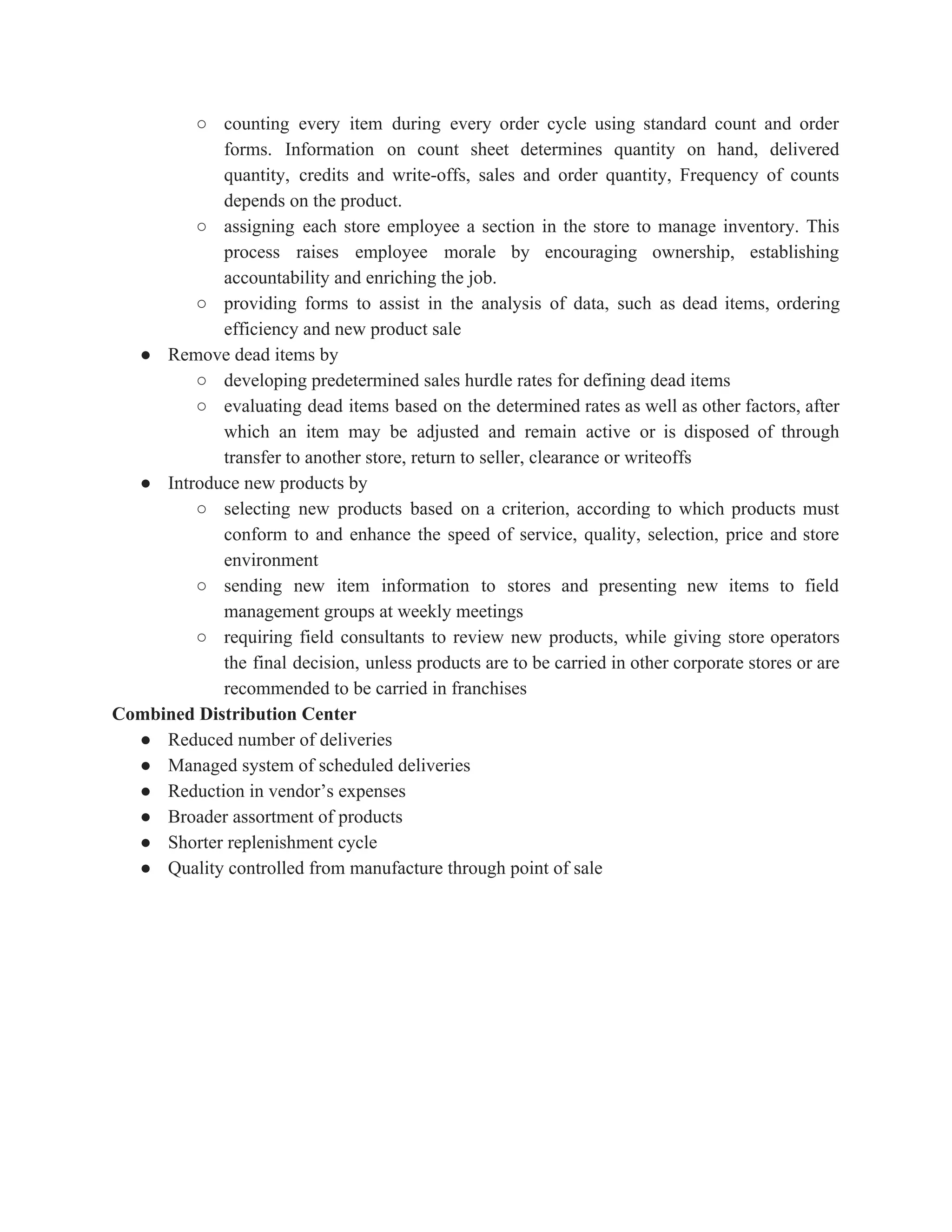 Standard opening procedure for retail stores | PDF