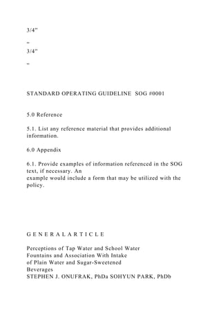 STANDARD OPERATING GUIDELINE SOG #0001 SOG EXAMPLE .docx