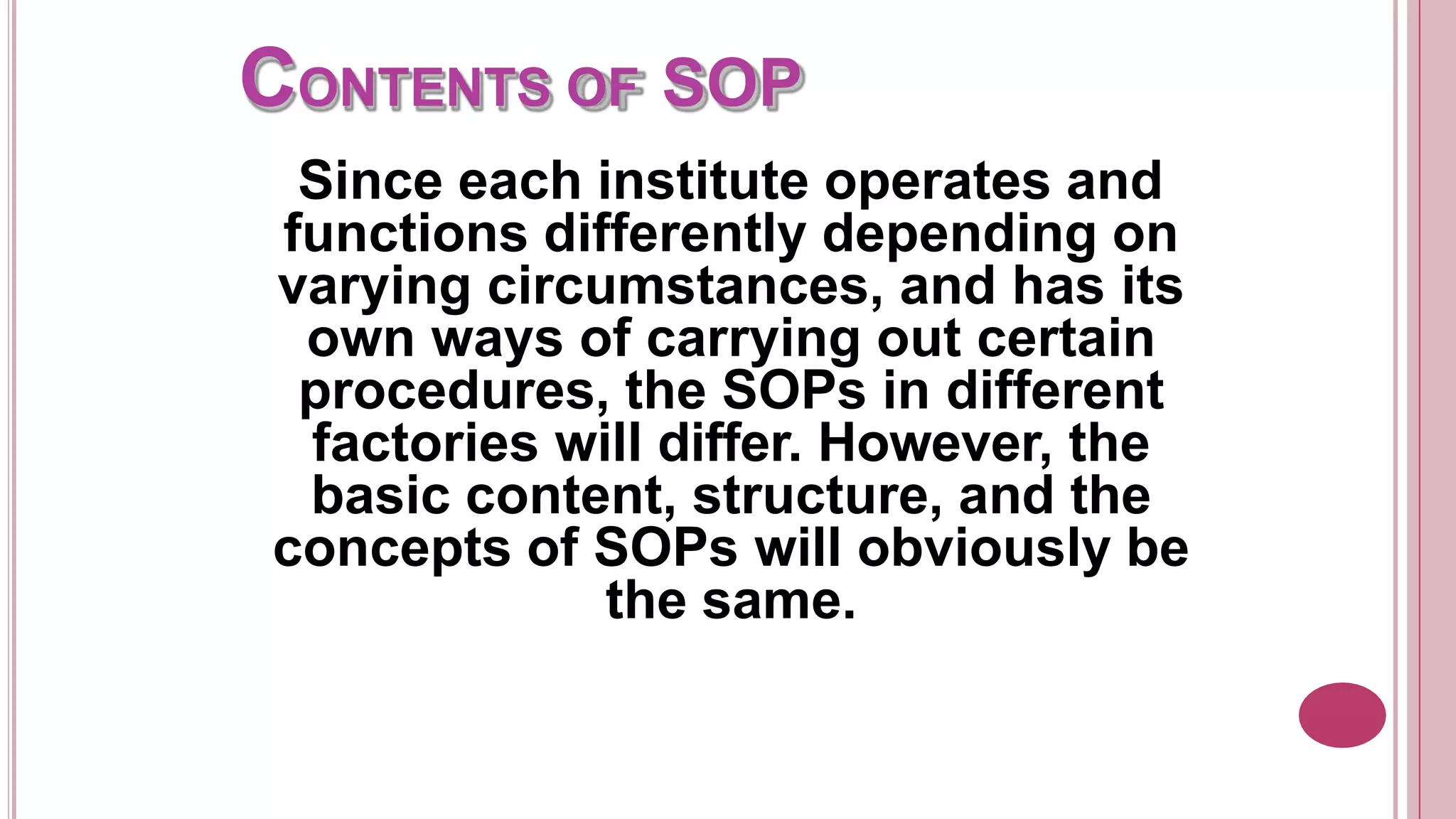 Standard operating procedure | PPTX