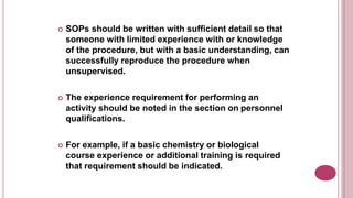 Standard operating procedure | PPTX