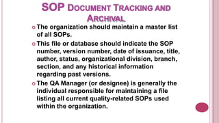 Standard operating procedure | PPTX