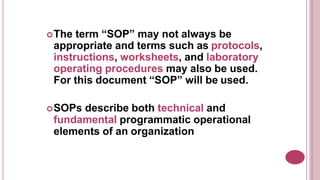 Standard operating procedure | PPTX