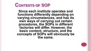 Standard operating procedure | PPTX